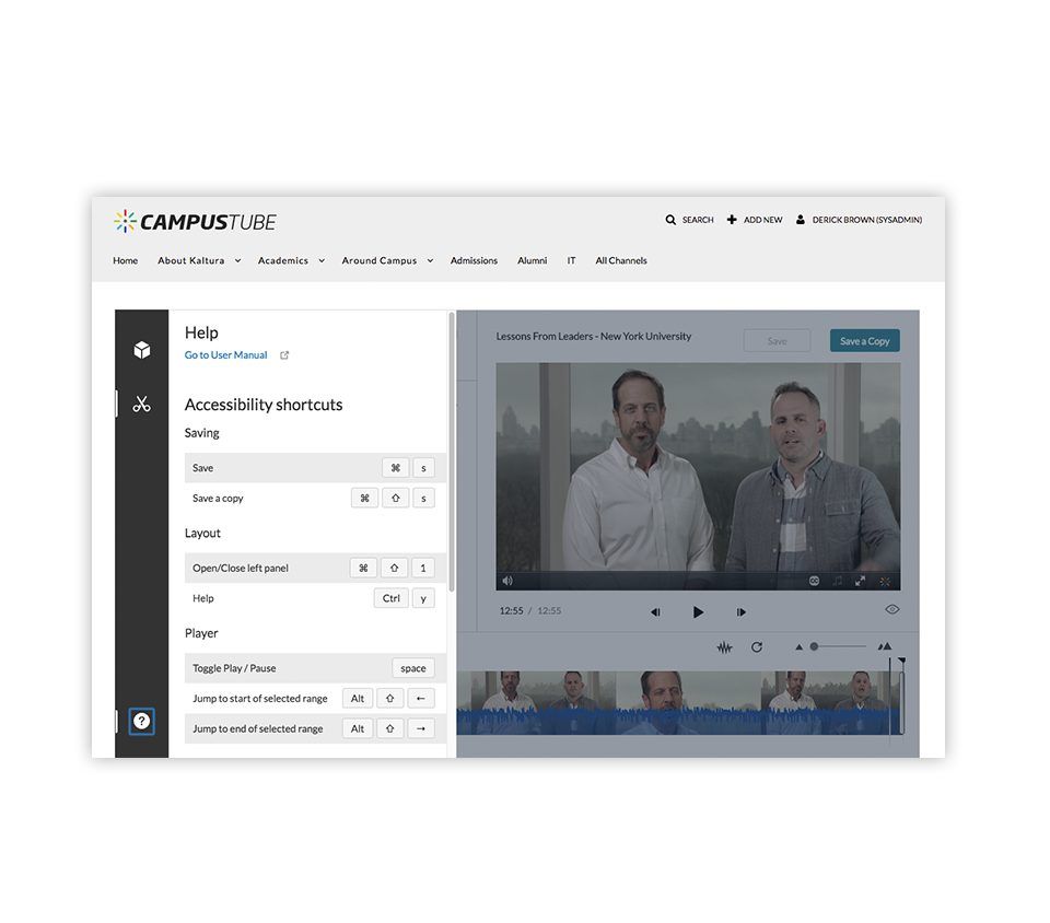 Video Accessibility and Captions Features - Kaltura